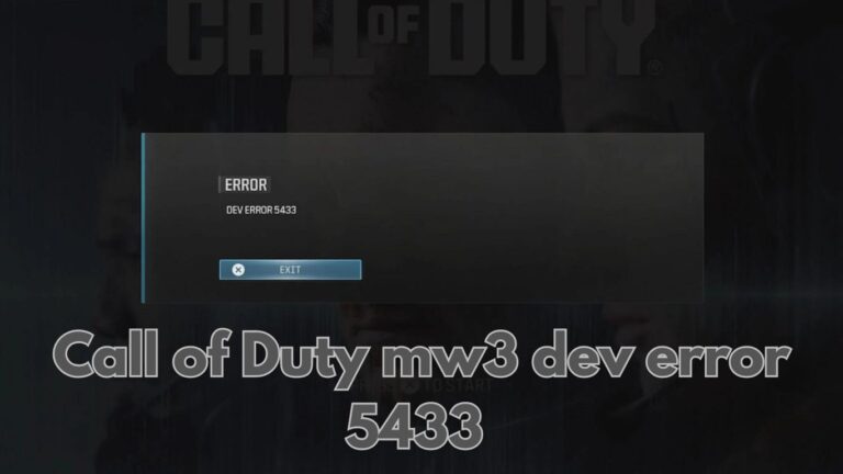 Fixing COD MW3 Dev Error 5433 on PS5: Quick Solution
