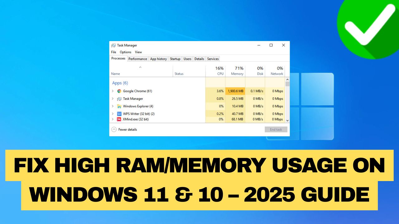 High RAM Usage Windows: Fix Memory Issues on Windows 11 & 10