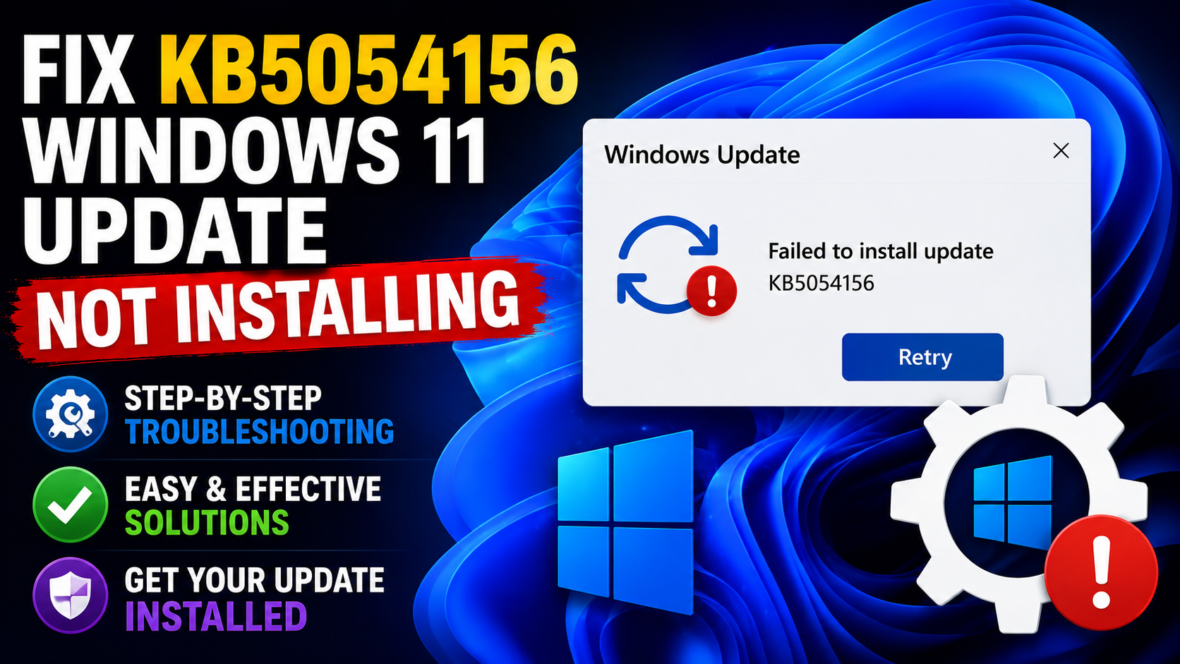 Fix KB5054156 Windows 11 Update Not Installing Fast