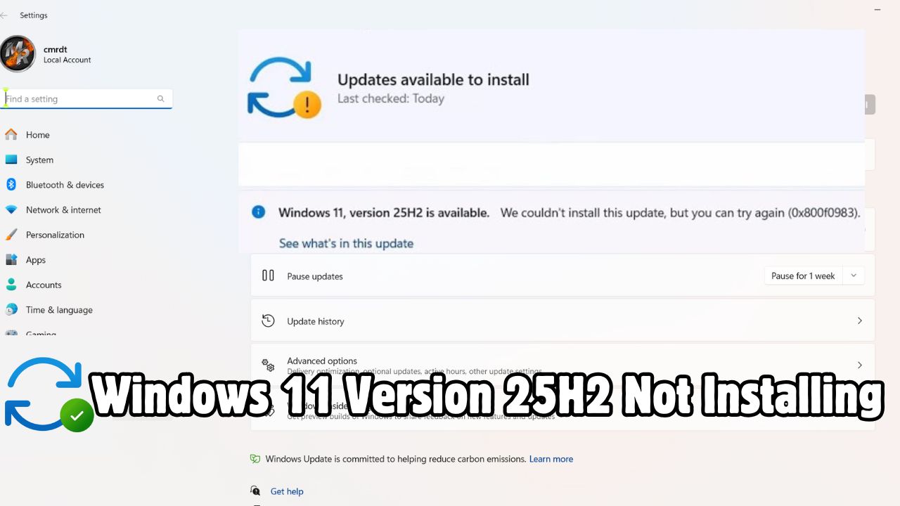 Fix Windows 11 Version 25H2 Not Installing Error 0x80004002